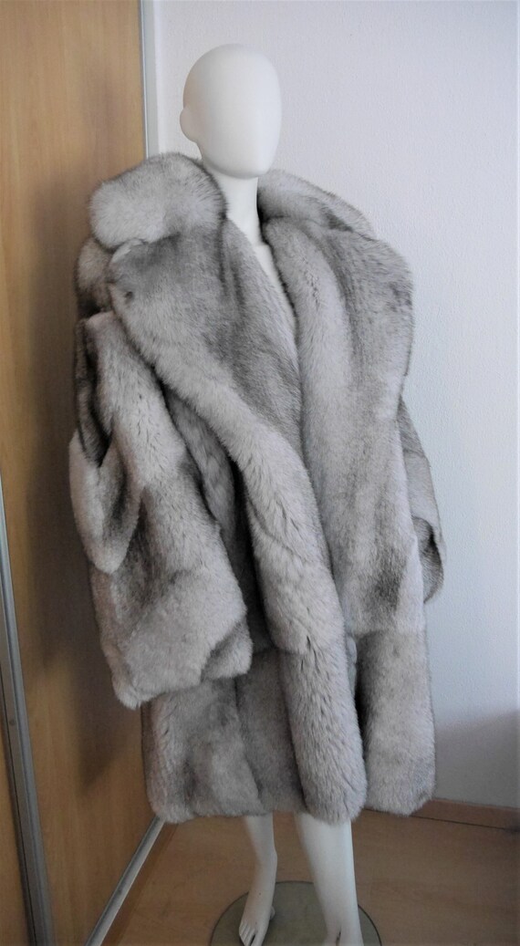 SAGA Blue Fox Fur Coat - Etsy
