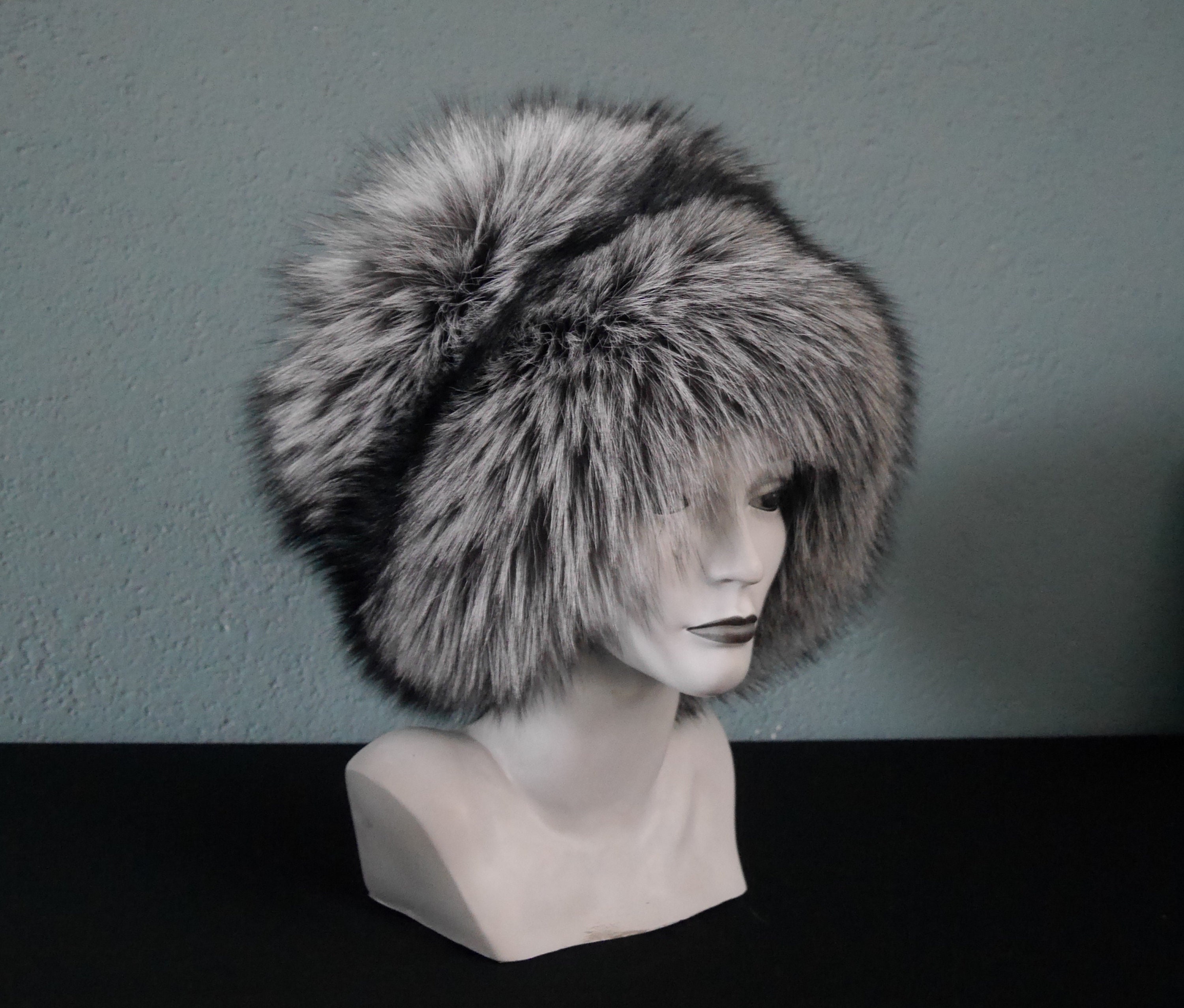 SAGA Silver Fox Fur Hat - Etsy