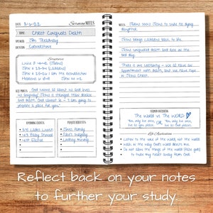 52 Week Sermon Notes Journal | Guided Sermon Notebook | Gift for ...