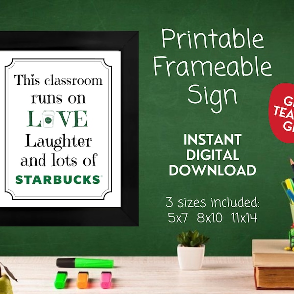 Starbucks Classroom Decor - Etsy