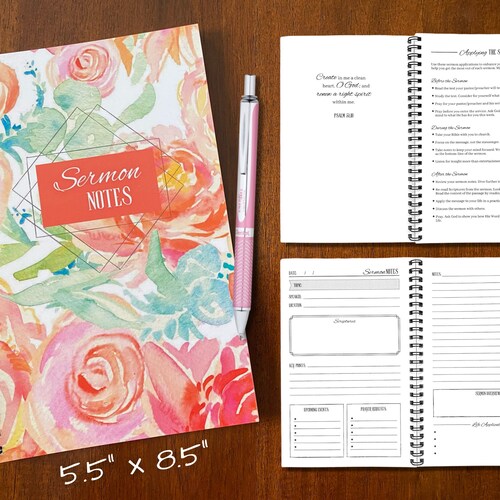 52 Week Sermon Notes Journal Guided Sermon Notebook Gift - Etsy