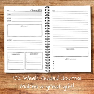 52 Week Sermon Notes Journal | Guided Sermon Notebook | Gift for ...