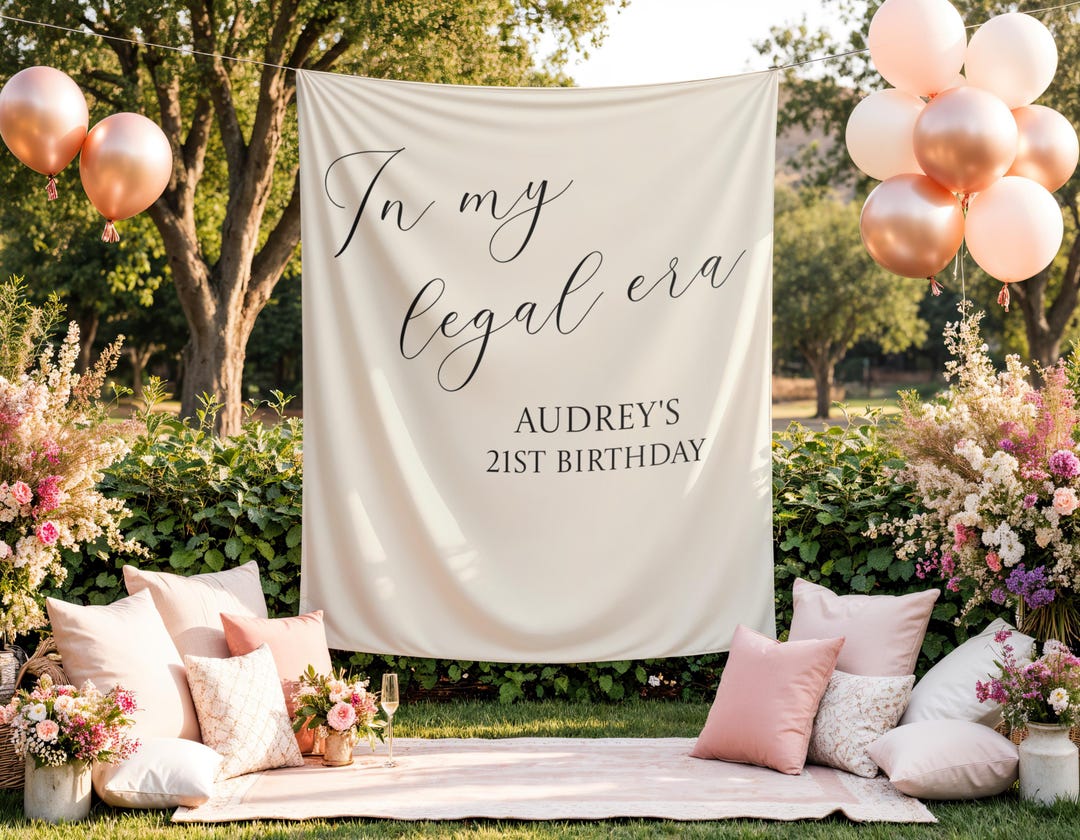 Custom 21st Birthday Banner | Photo Booth Backdrop | 21st Party ...