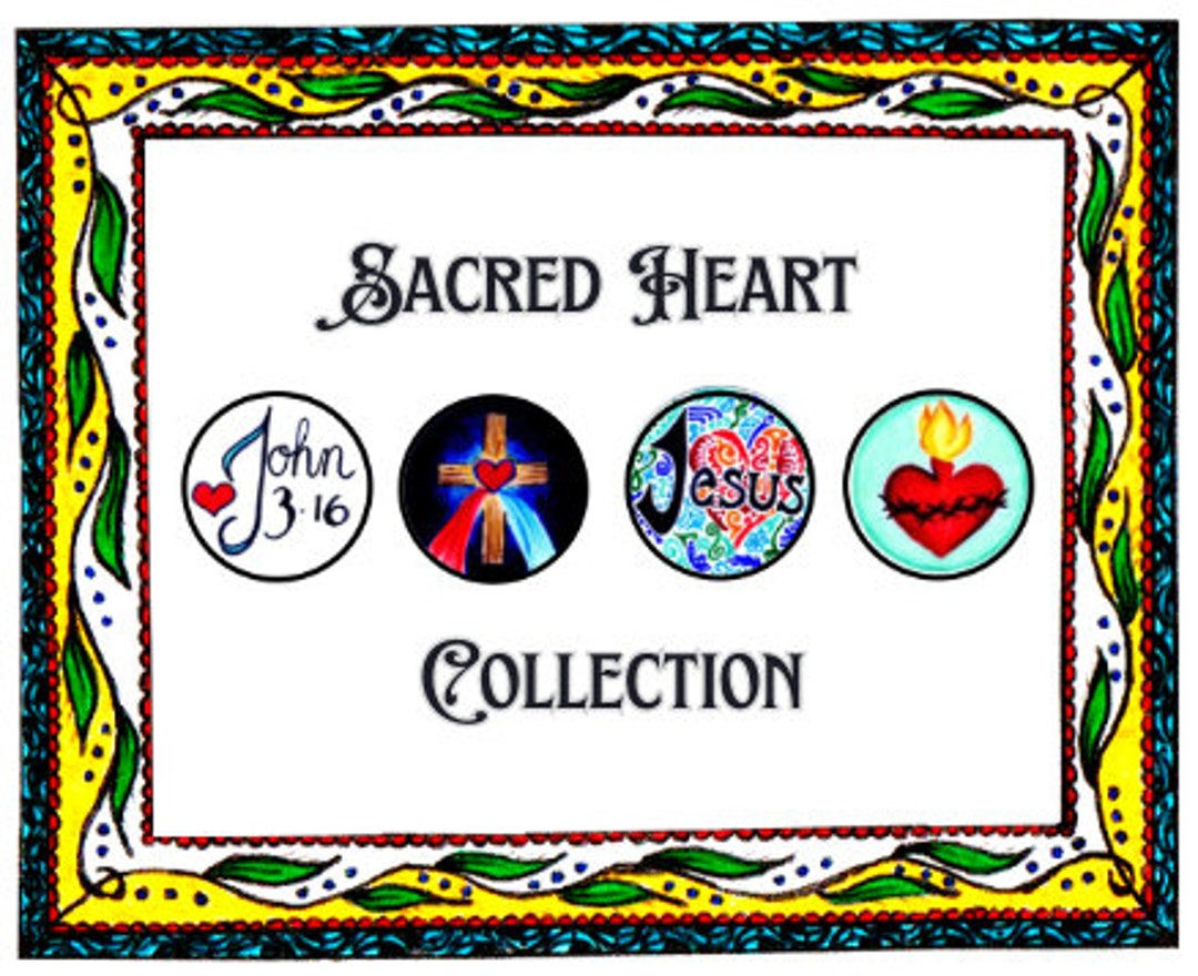 Decorative Catholic Magnets - Sacred Heart Collection - Etsy