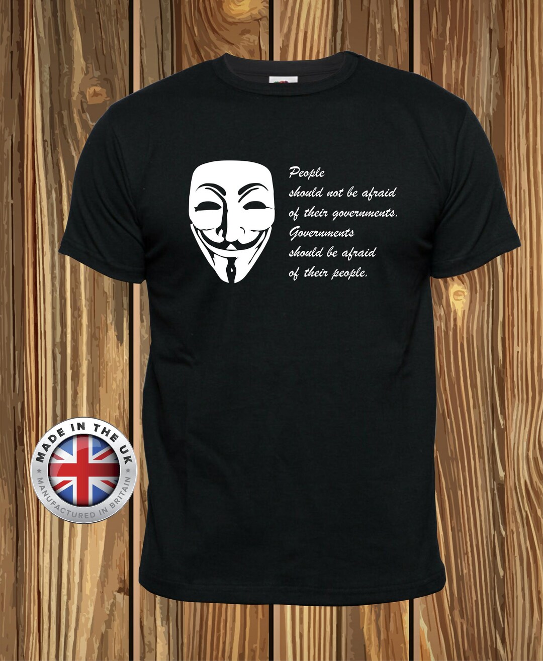 V for Vendetta T-shirt: Anonymous Mask, Propaganda Tee - Etsy