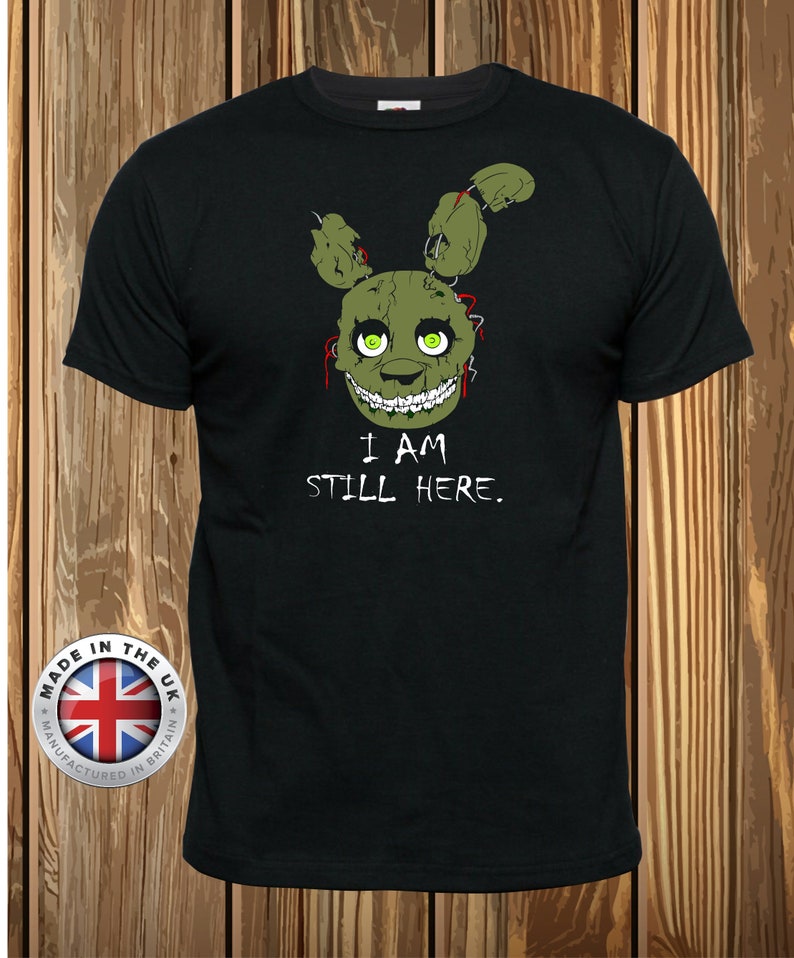 Five Nights at Freddys T Shirt Fazbear FNAF Springtrap Black Tshirt ...