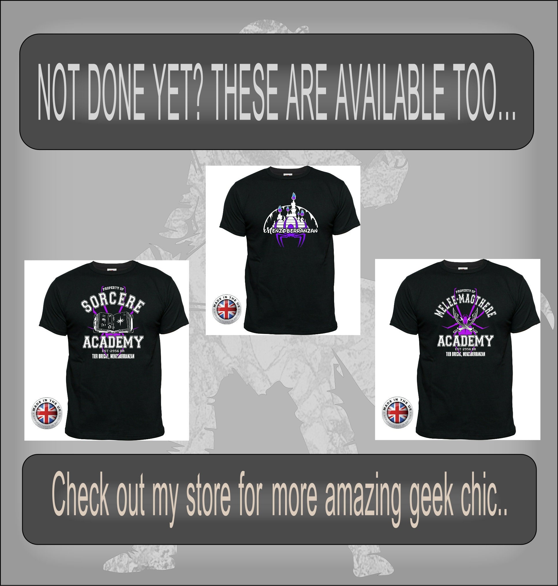 Drizzt T-shirt: Menzoberranzan Dark Elf, Arach Tinilith Drow Varsity ...