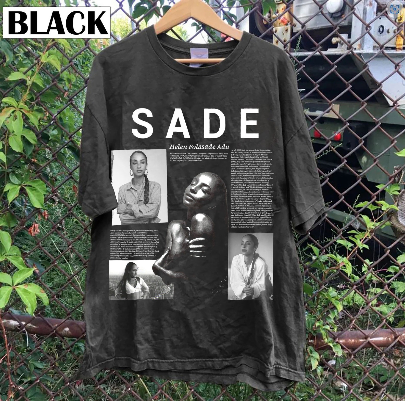 Sade Album T-shirt, Sade Retro Lyric Style Top Tee Vintage Unisex T ...