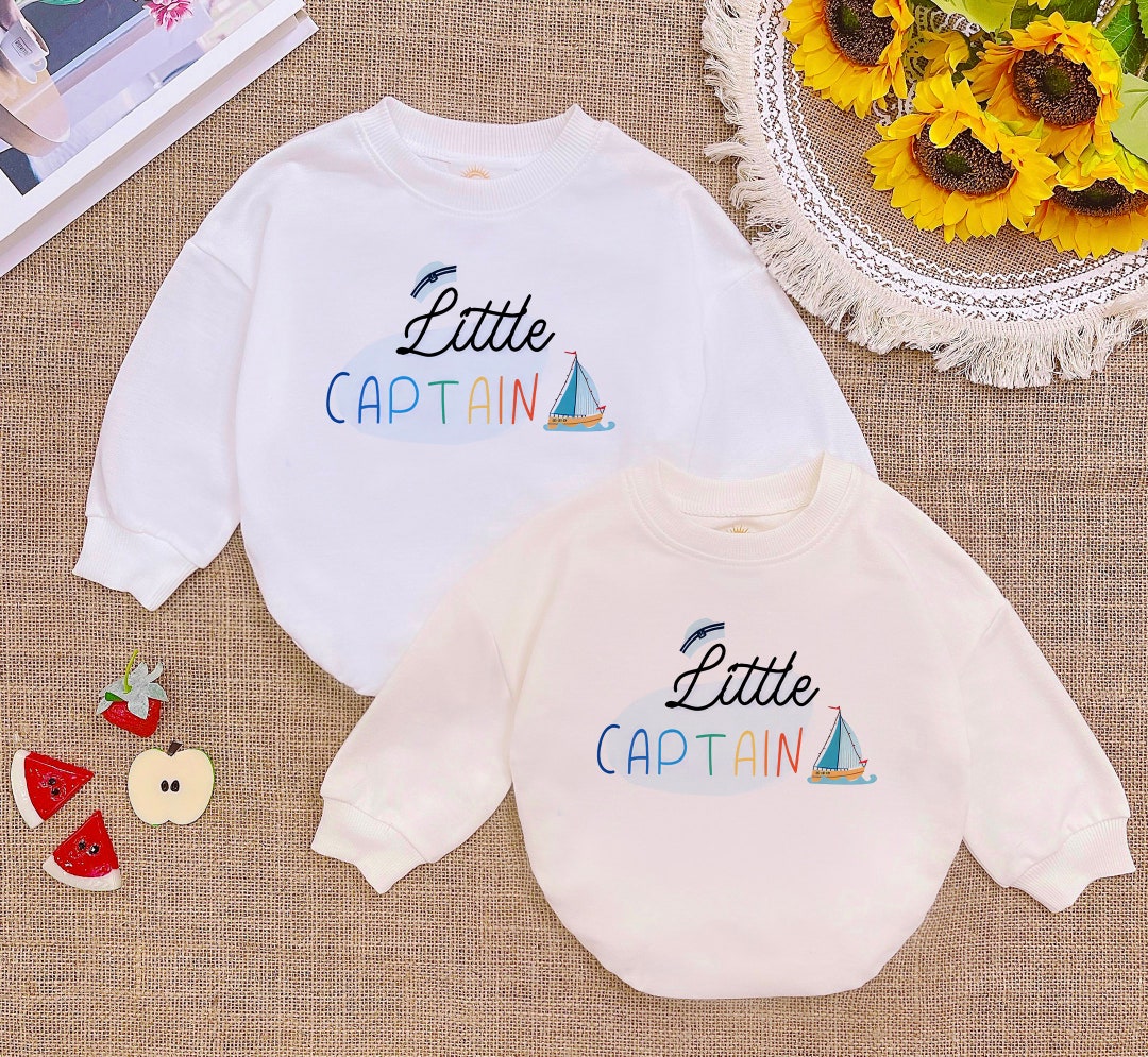 Little Captain Nautical Baby One Piece Bodysuit, Boating Themed Infant ...