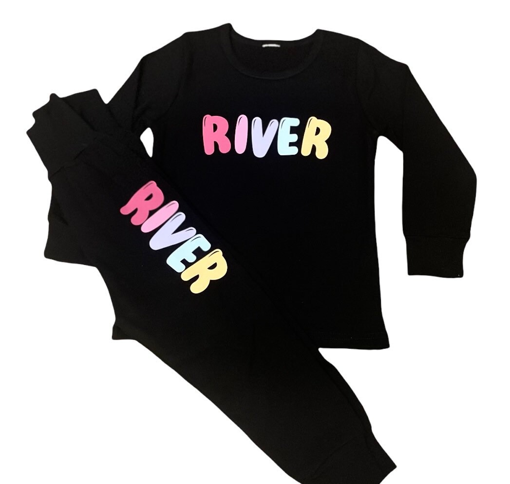 Girls Personalised Tracksuit Girls Tracksuits Rainbow Jogger - Etsy