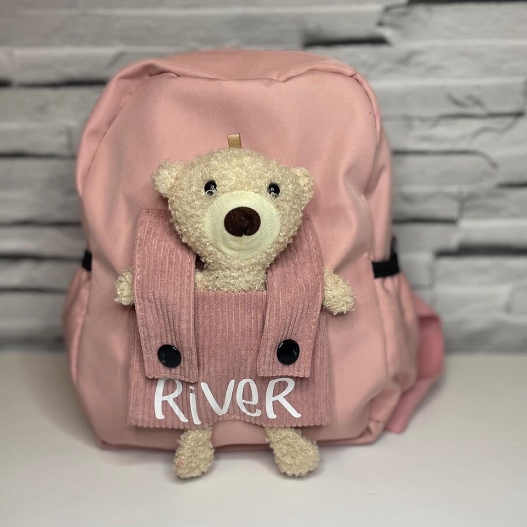 Personalised Teddy Bear School Backpack Teddy Bag Personalised Bag ...