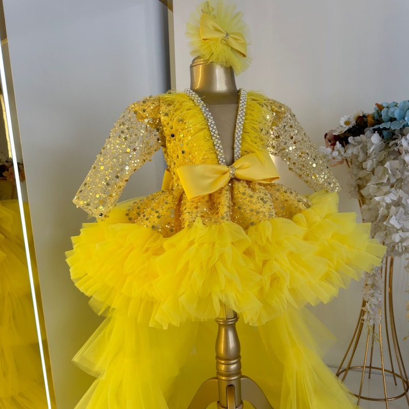 Girls Yellow Dress - Etsy