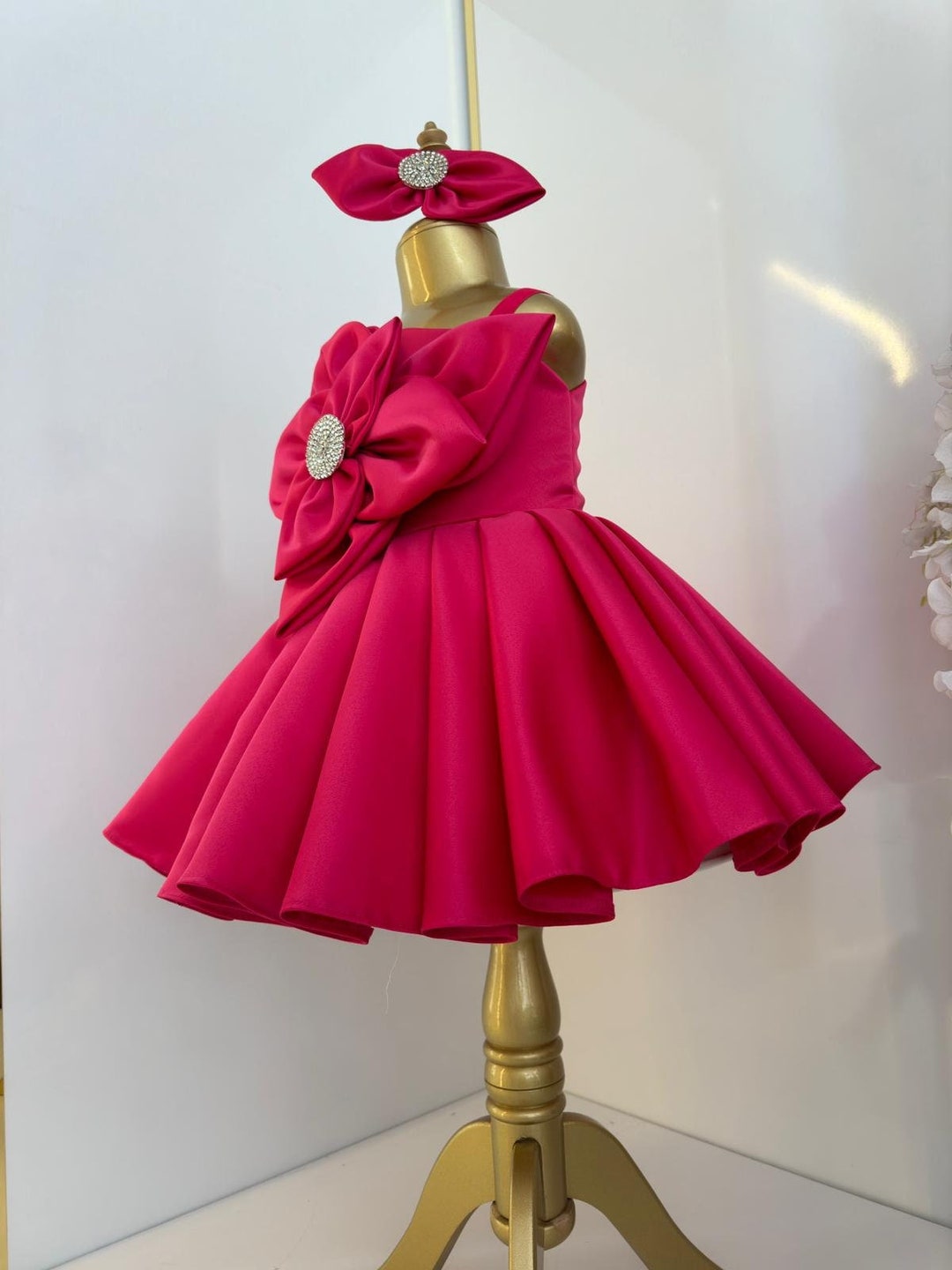 Pink Toddler Prom Dress, Baby Girl Dress, Infant Pageant Dress, Pink ...