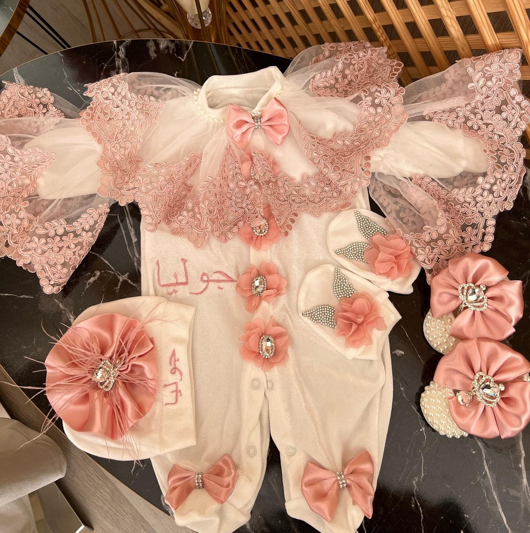 Personalized Newborn Baby Girl Clothing Set, Baby Girl Clothes Newborn ...