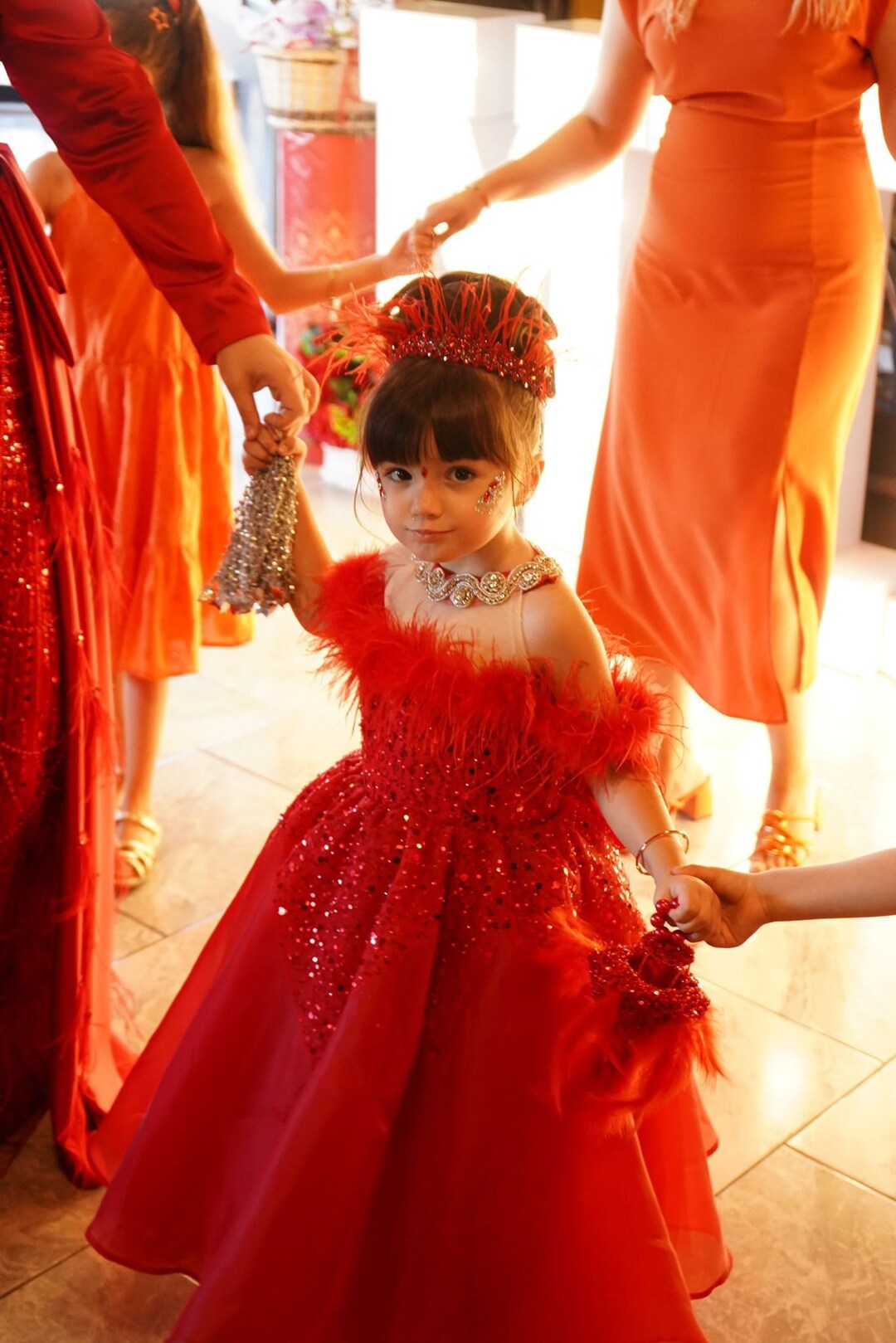 Red Baby Pageant Dress for Girl, First Birthday Party Dress, Toddler ...