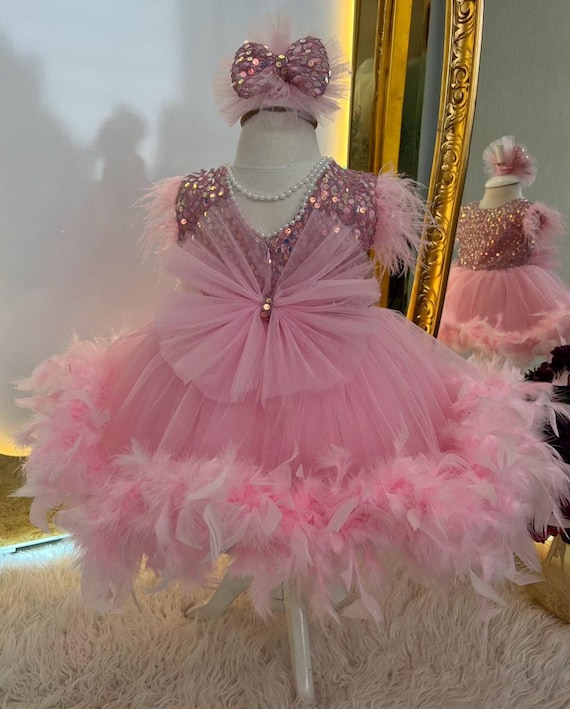 Lentejuelas Vestido Rosa Con Dorado Para Niã±a Vestido de lentejuelas ...