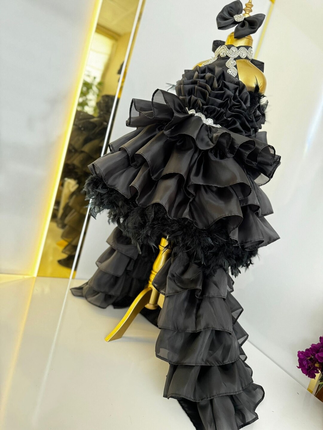 Black Kids Prom Dress for Girl, Baby Pageant Dress, Baby Wedding Dress ...