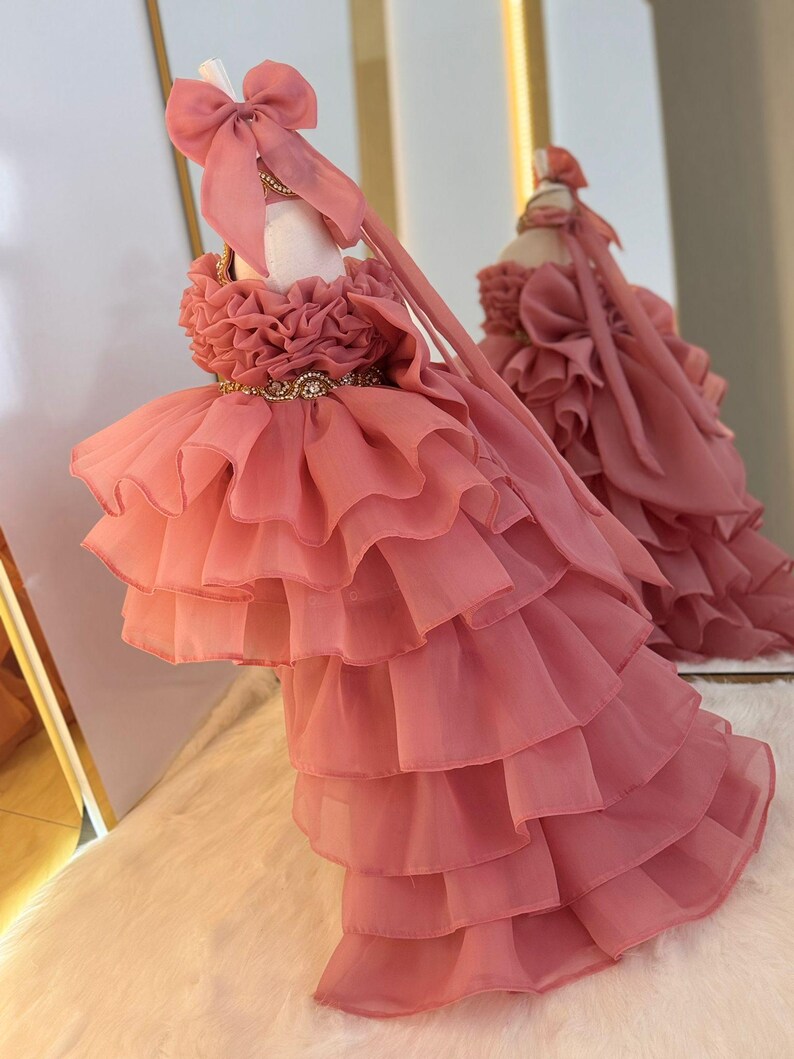 Pink Puffy Princess Dress, Tulle Baby Girl Dress, Baby Pageant Dress ...