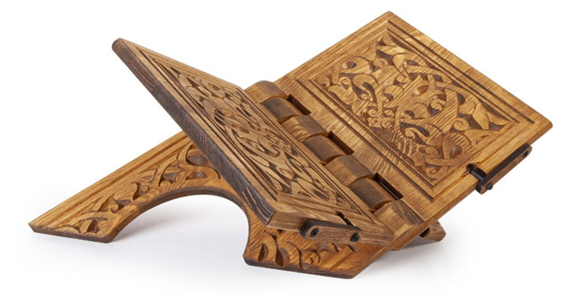 Decorative Book Stand Carved Cookbook Stand Handmade Book - Etsy