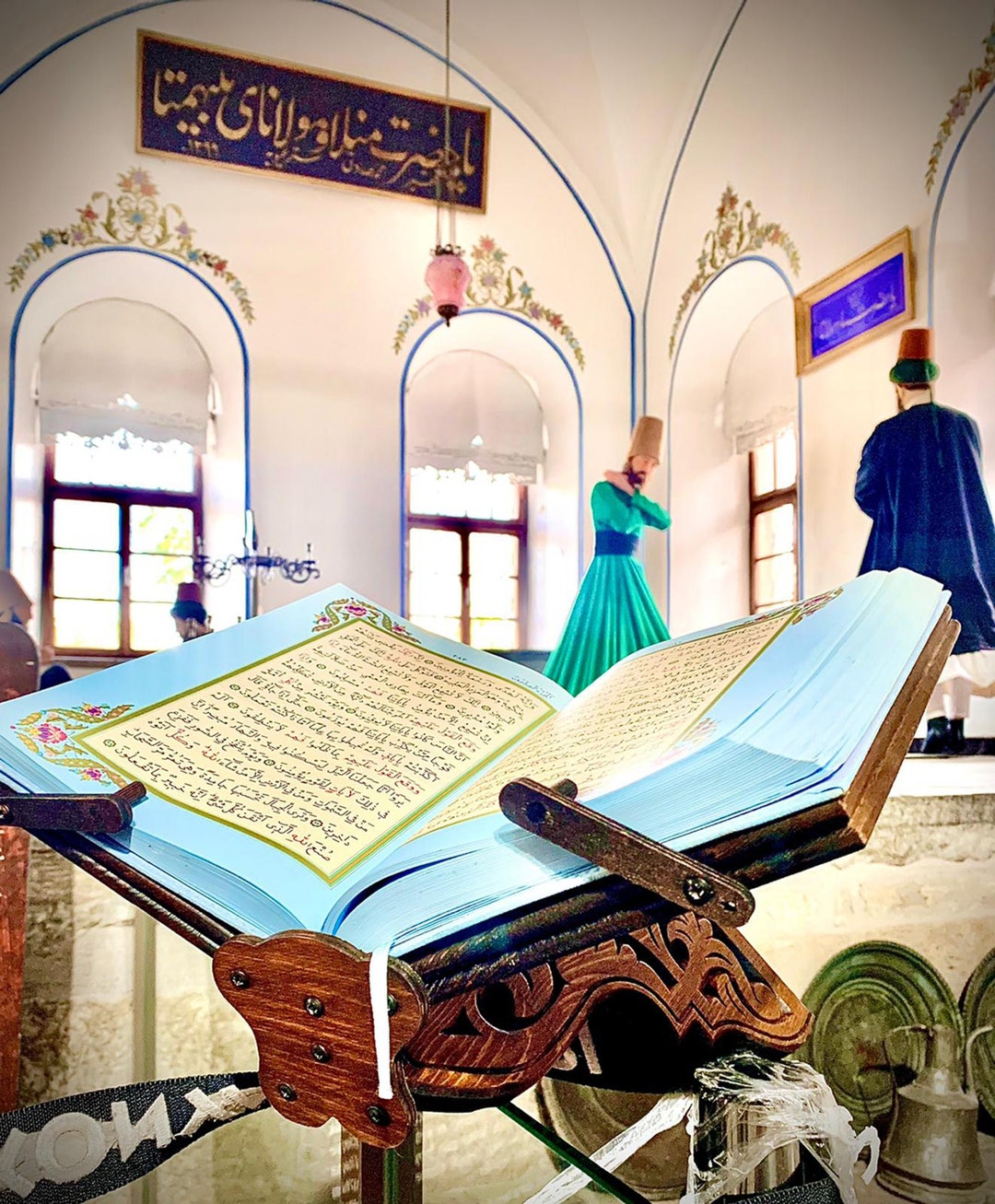 Wooden Holy Book Stand Large Book Stand Tabletop Bible Stand for ...