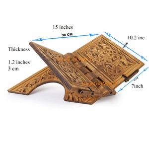 Decorative Book Stand, Carved Bible Stand, Handmade Book Holder Reading ...
