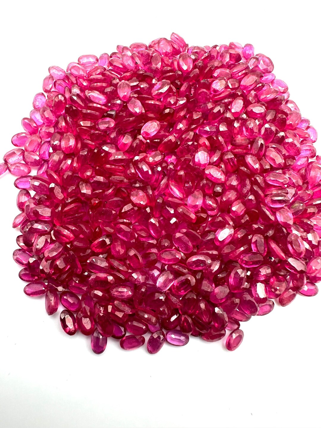 Ruby Oval Shape - Beautiful Lab Created 3x5 Mm - Design Your Own ...