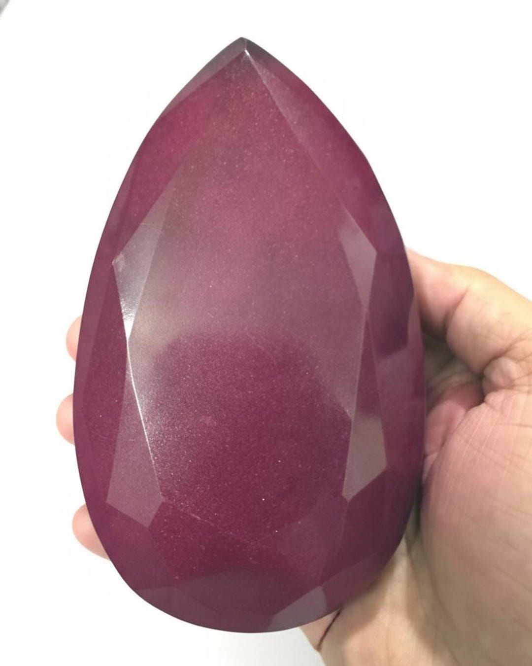Huge Heated Red Ruby Gemstone: 10000-12000 Ct Pear Shape Cut Collector ...