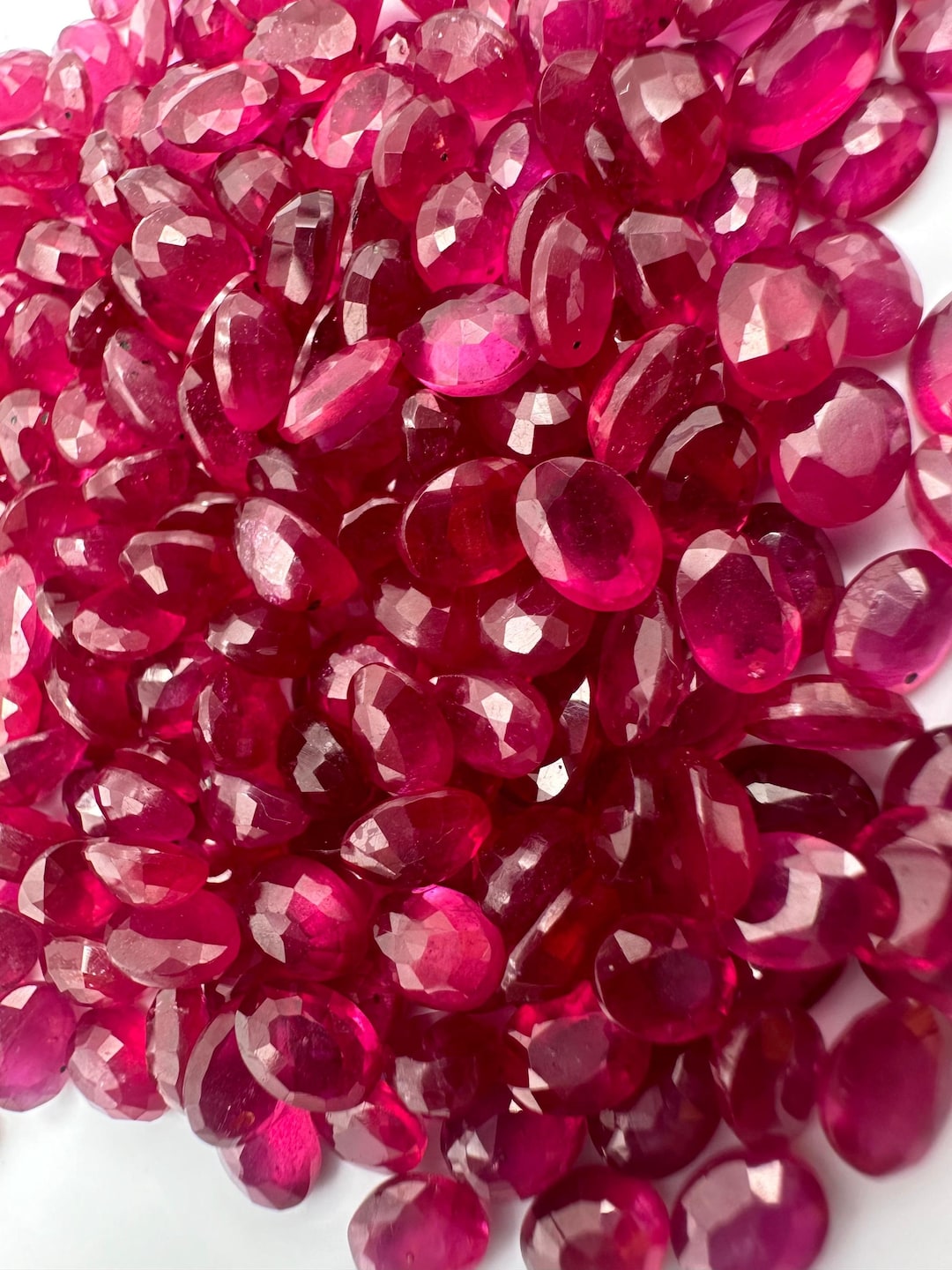 Lab Created Ruby | 7x5mm Oval Cut, 2000 Ct Wholesale Lot - Etsy