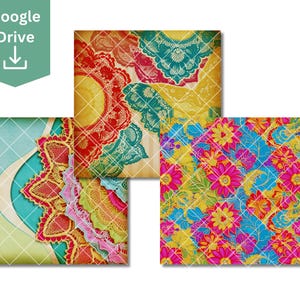 Colorful Vintage Lace Digital Backgrounds— 22 Designs - Etsy