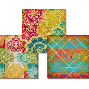 Colorful Vintage Lace Digital Backgrounds— 22 Designs - Etsy