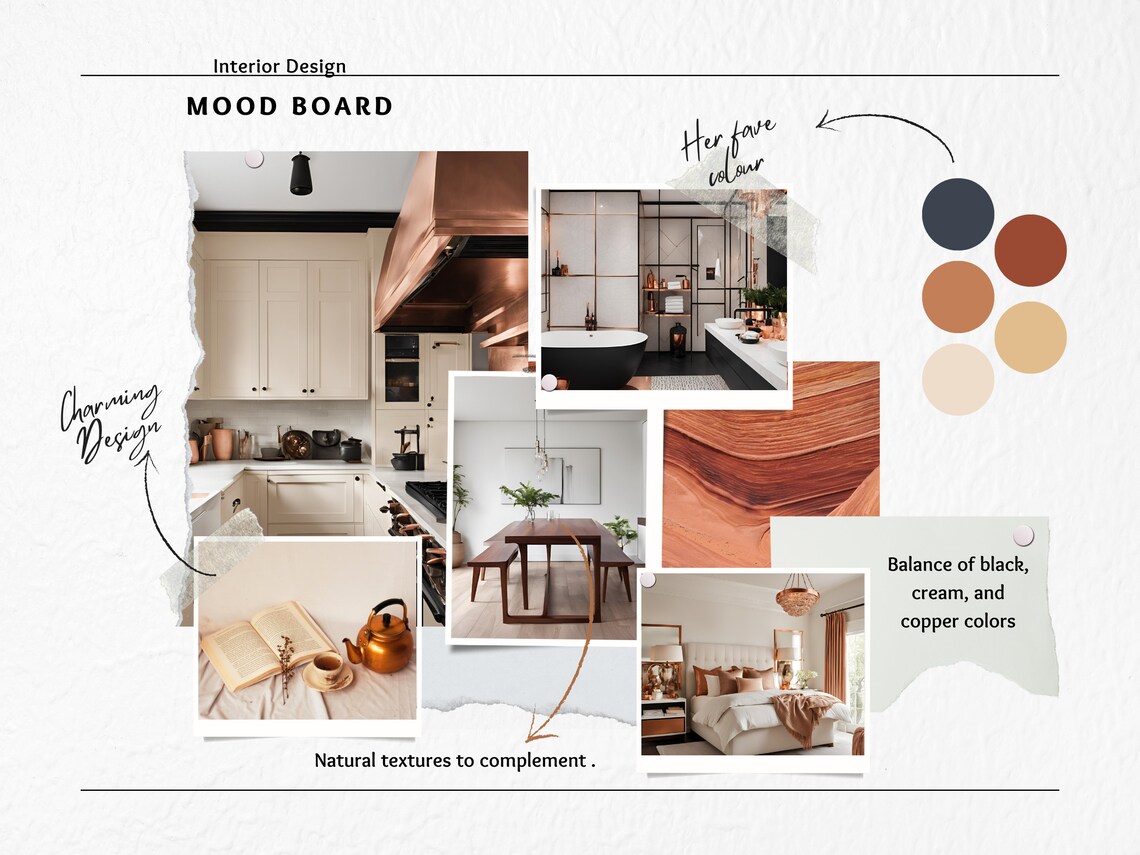 Rustic Stone Theme Branding Kit: Customizable Canva 5-color Palette Kit ...