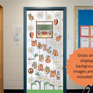Watch Us Grow Classroom Bulletin Board Set | Boho Floral Design ...