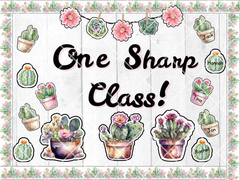 Printable Bulletin Board Decorations | One Sharp Class! | Classroom ...