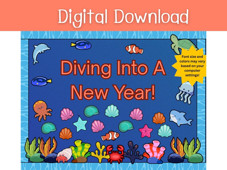 Ocean Classroom Bulletin Board Set: Sea Life Decor (digital Download ...