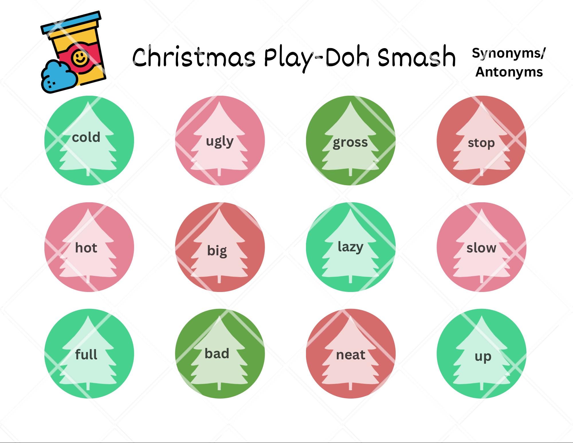 No Prep Printable Christmas Speech Therapy Play-doh Smasharticulation ...