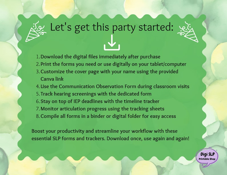 Editable Speech Therapy Starter Kit | Canva Template & PDF Download ...