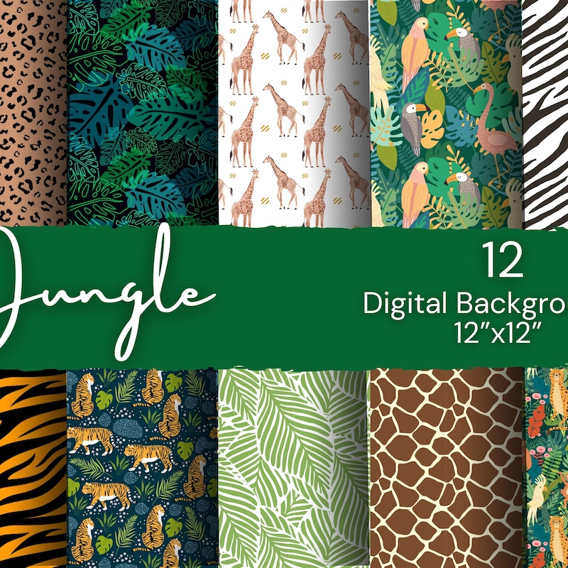 Safari Digital Paper - Etsy