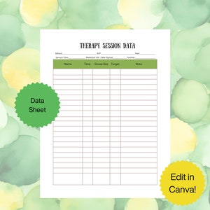 Editable Speech Therapy Starter Kit | Canva Template & PDF Download ...