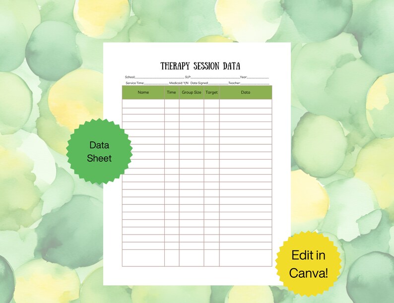 Editable Speech Therapy Starter Kit | Canva Template & PDF Download ...
