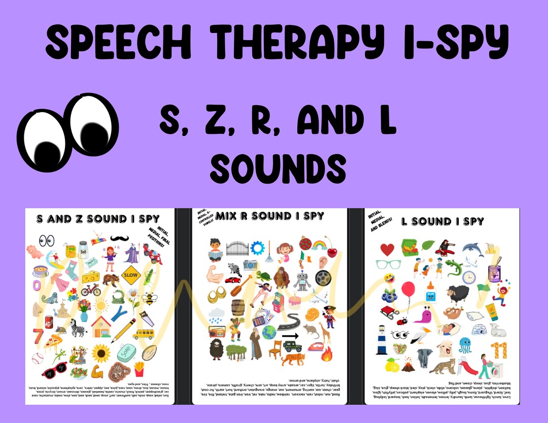 Speech Therapy I Spy - Etsy