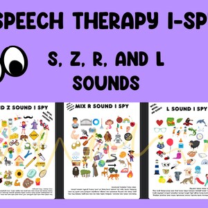 Speech Therapy I Spy - Etsy
