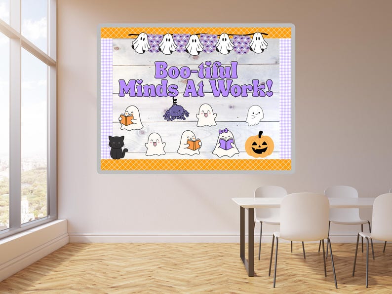 Printable Reading Halloween Classroom Bulletin Board: "boo-tiful Minds ...