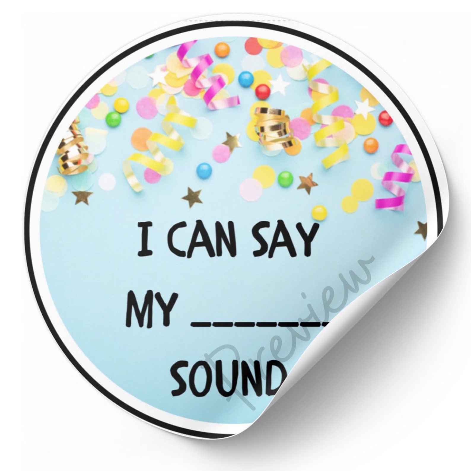 Speech Therapy Celebration Circle Stickersprintable Set of 36 Stickers ...