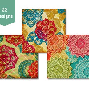 Colorful Vintage Lace Digital Backgrounds— 22 Designs - Etsy