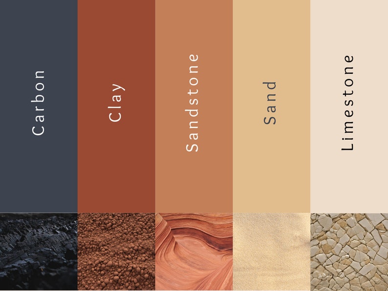 Rustic Stone Theme Branding Kit: Customizable Canva 5-color Palette Kit ...