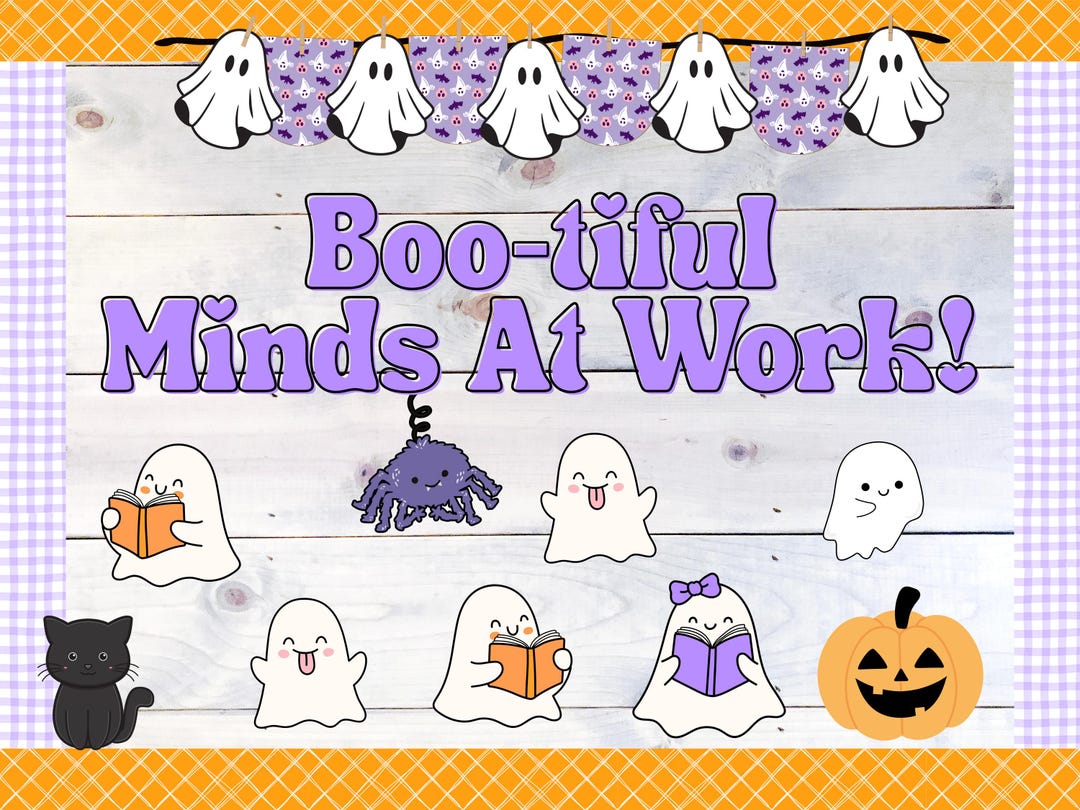 Printable Reading Halloween Classroom Bulletin Board: "boo-tiful Minds ...