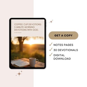 Printable 30 Day Bible Devotional | Coffee Themed | 5 Minutes | Bible ...