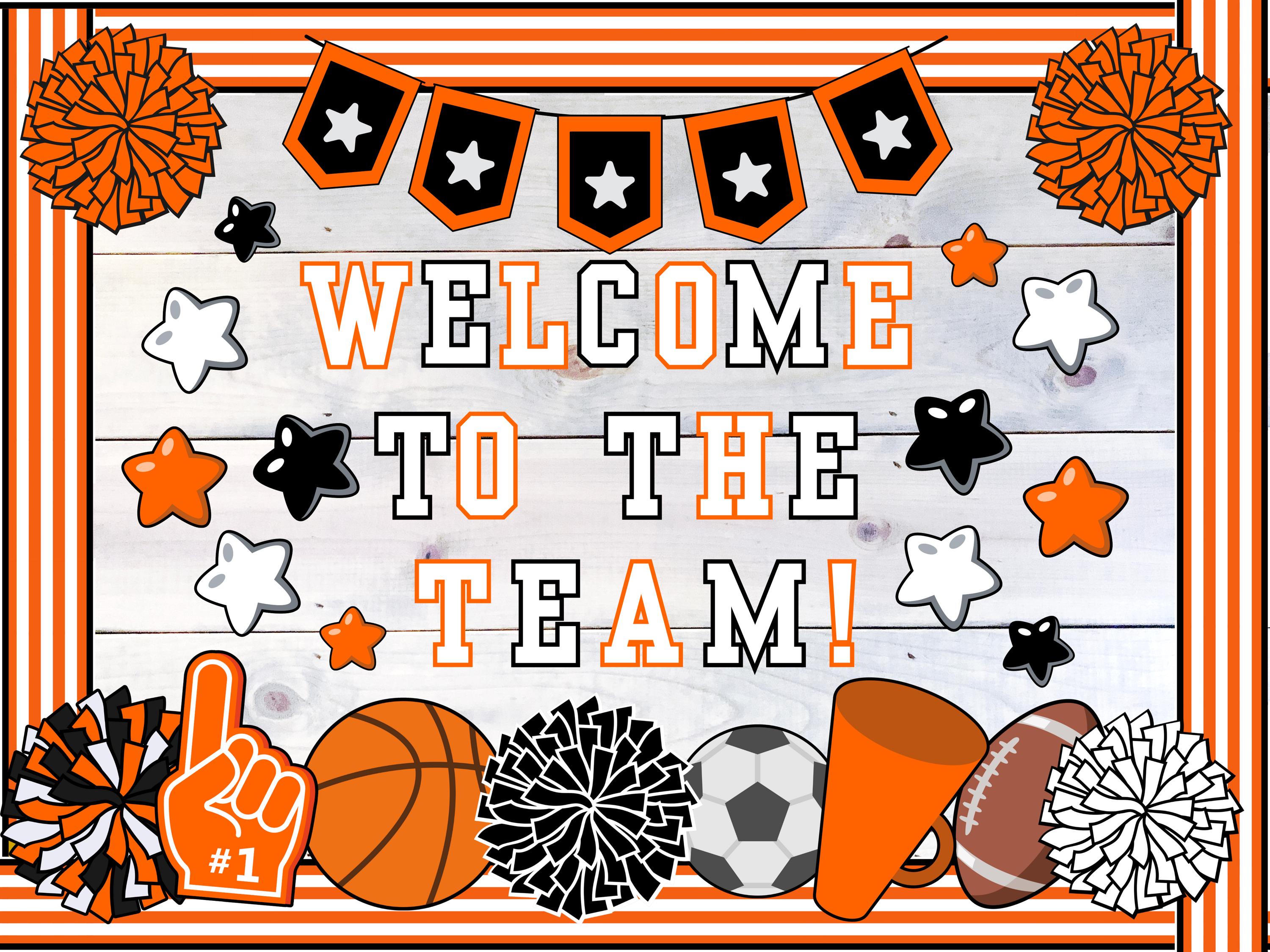 Sports Classroom Bulletin Board Kit | Welcome to the Team Decorations ...