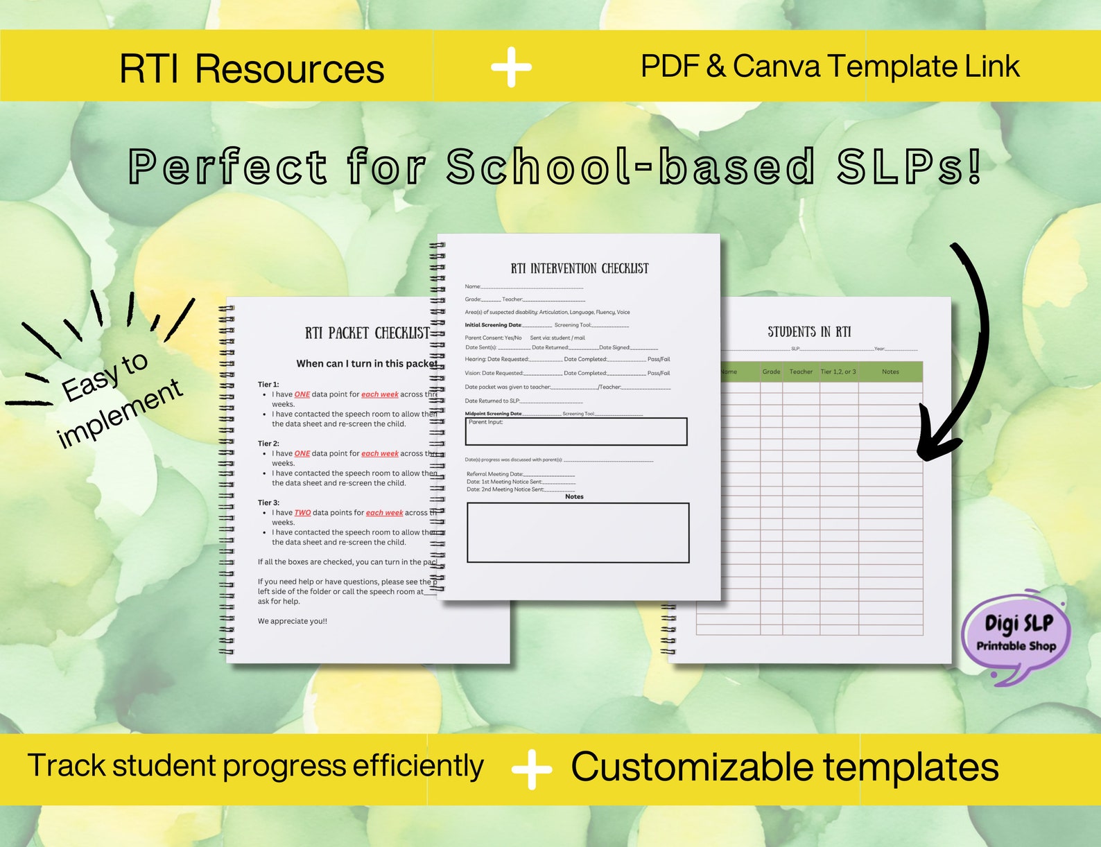 Editable Speech Therapy Starter Kit | Canva Template & PDF Download ...