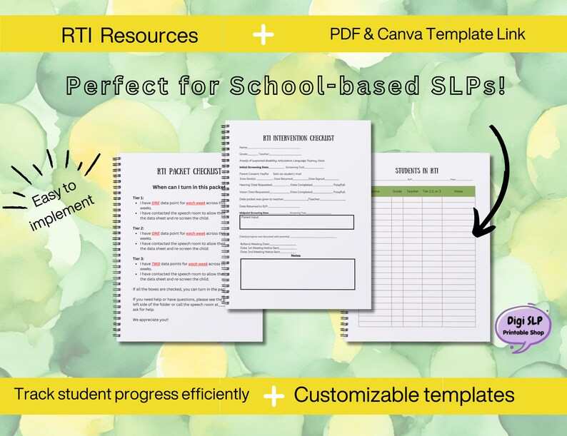 Editable Speech Therapy Starter Kit | Canva Template & PDF Download ...